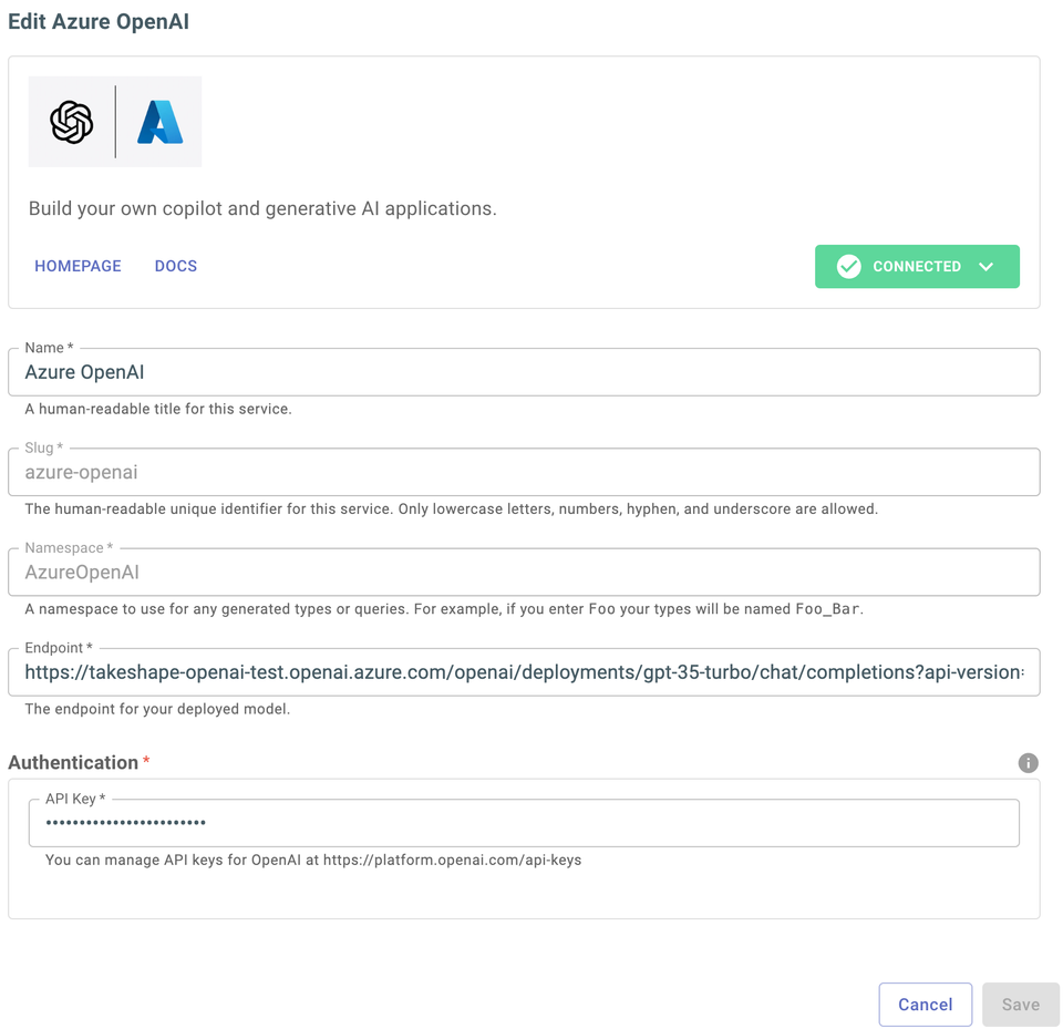 Azure OpenAI | TakeShape