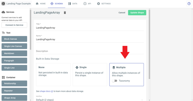 Creating a Landing Page with Shape Arrays | TakeShape